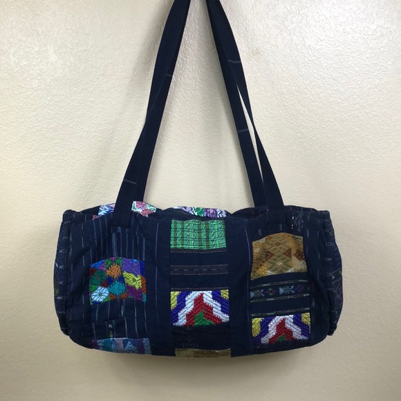 Bags | Large Guatemalan Embroidered Patchwork Duffle Bag | Poshmark
